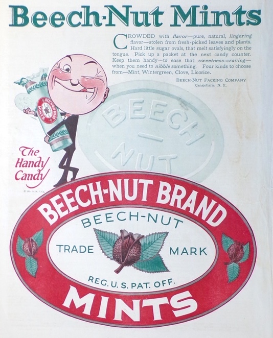 1920 Beechnut Mints Ad ~ The Handy Candy, Vintage Candy & Gum Ads