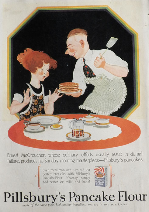 1928 Pillsbury's Pancake Flour ~ Ernest McGroucher, Vintage Food Ads ...