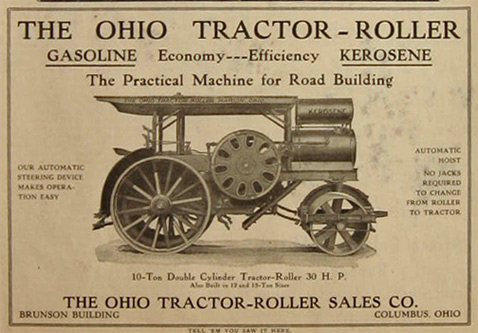 1915 Ohio Tractor Roller Ad, Vintage Car Related Ads