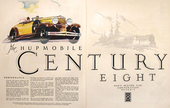 1928 Hupmobile Century Eight Ad ~ Performance, Vintage Car Ads ~ Other