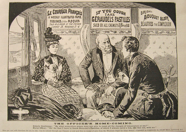 1894 Geraudel's Pastilles Cold Remedy Ad ~ Officer's Homecoming ...
