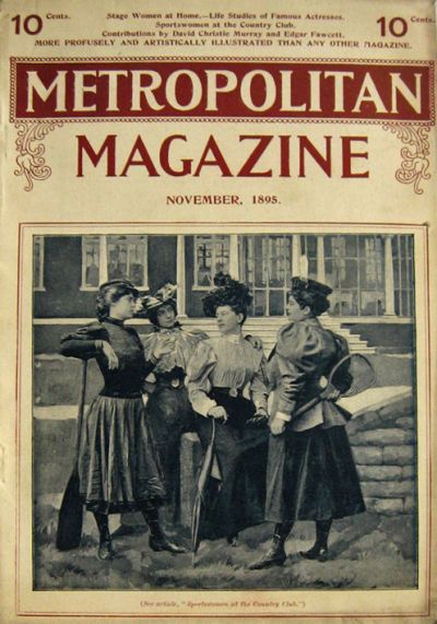 1895 Metropolitan Magazine Cover ~ Women in Sports, Vintage Magazine Covers
