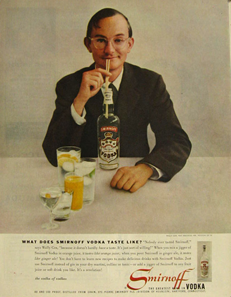 1957 Smirnoff Vodka Ad ~ Wally Cox, Mr. Peepers, Vintage Ads with ...