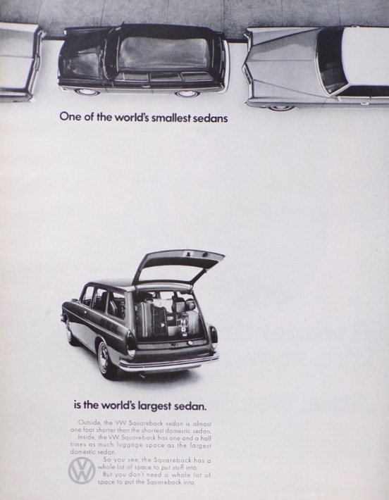 1969 VW Volkswagen Squareback Sedan Ad ~ World's Largest Sedan, Classic ...