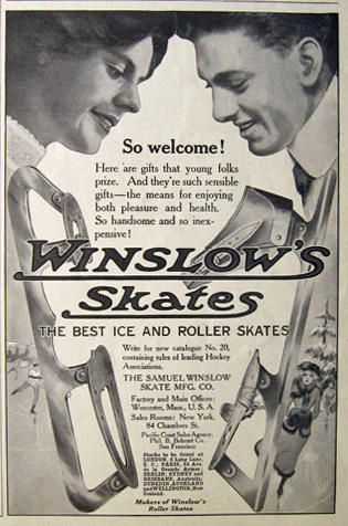 1912 Antique Winslow Ice Skates Ad, Vintage Sporting Goods ~ Other