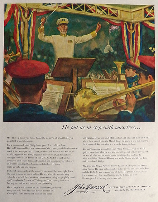 1956 John Hancock Insurance Ad ~ John Philip Sousa, Vintage Banking ...