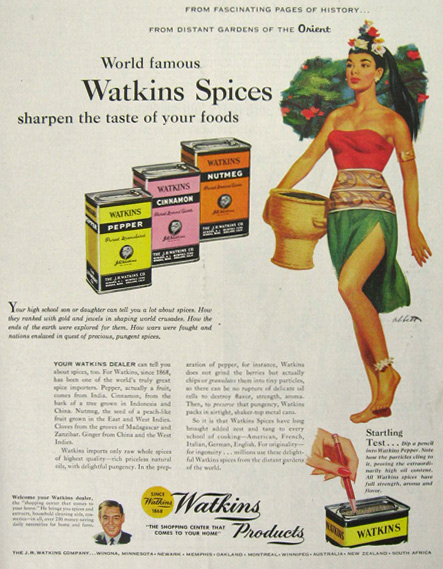 1954 Watkins Spices Ad, Vintage Food Ads (Other)
