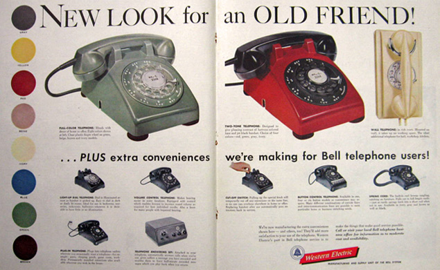 1954 Western Electric Ad ~ Full Color Telephone, Vintage Ads (Misc)