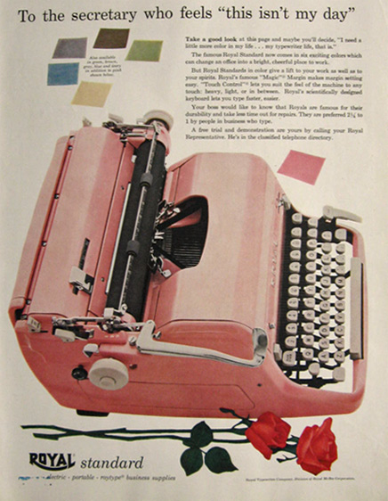 1955 Royal Standard Typewriter Ad ~ Isn't My Day, Vintage Ads (Misc)