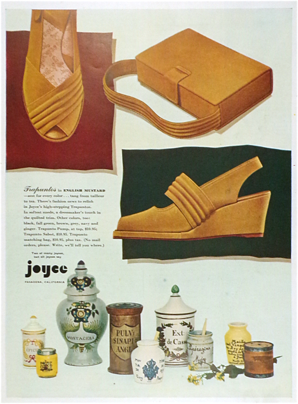 1949 Vintage Joyce Shoes Ad ~ Trapuntos, Vintage Clothing & Accessory Ads
