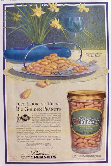1919 Planters Peanuts Vintage Ad ~ Benjamin Seielstad Art, Vintage Food ...