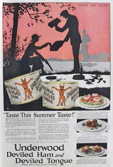 1919 Underwood Deviled Ham Ad ~ Taste the Taste, Vintage Food Ads (Other)