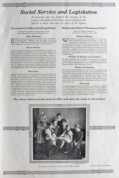1920 Cox & Roosevelt Democratic Political Ad Women of America, Vintage ...