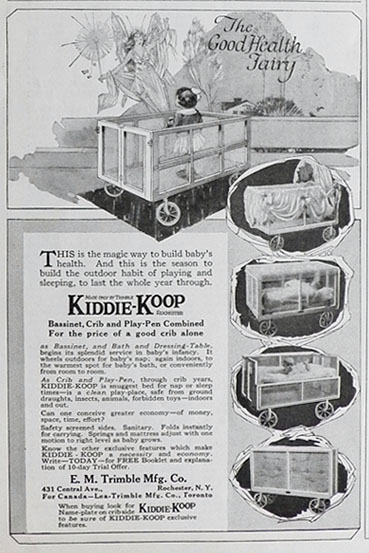 1920 Kiddie-Koop Rolling Playpen/Crib Ad, Vintage Ads (Misc)