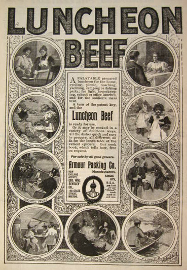 1897 Armour Luncheon Beef Meat Ad, Vintage Food Ads (Other)