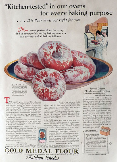 1927 Gold Medal Flour Ad ~ Kitchen Tested, Vintage Baking Ads