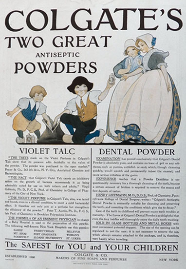 1905 Colgate Talc & Dental Powder Ad ~ Maxfield Parrish, Vintage Health ...