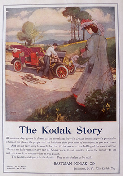 1907 Kodak Ad ~ Car Breaks Down ~ Blendon Campbell, Vintage Radio ...