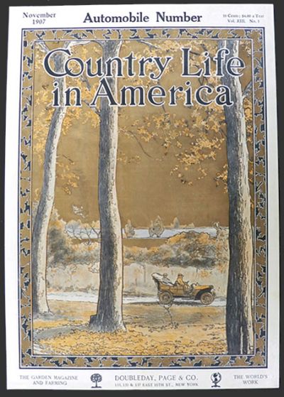 1907 Country Life in America Cover ~ A Drive Through the Country ...