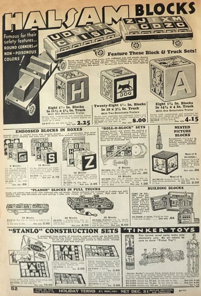 1934 Vintage Toy Guns, Air Rifles, Halsam Blocks Ad, Vintage Toy & Game Ads
