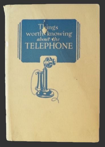 1926 Things Worth Knowing About the Telephone Booklet, Vintage Booklets ...