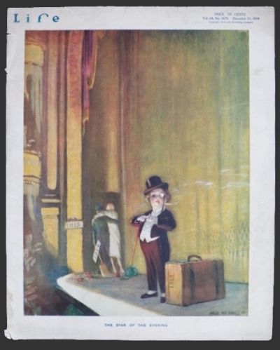 1914 Life (Humor) Magazine Cover ~ New Year Arrives, Vintage Magazine ...