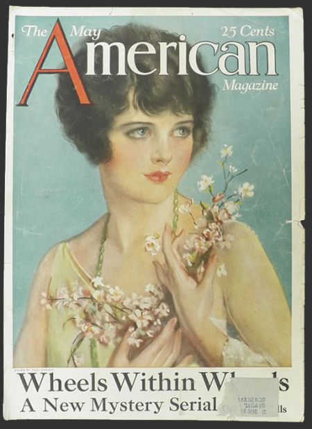 1923 American Magazine Cover ~ Earl Christy ~ Woman with Flowers ...