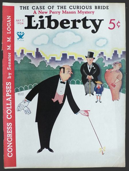 1934 Liberty Magazine Cover ~ Butler Lights Firecracker, Vintage ...