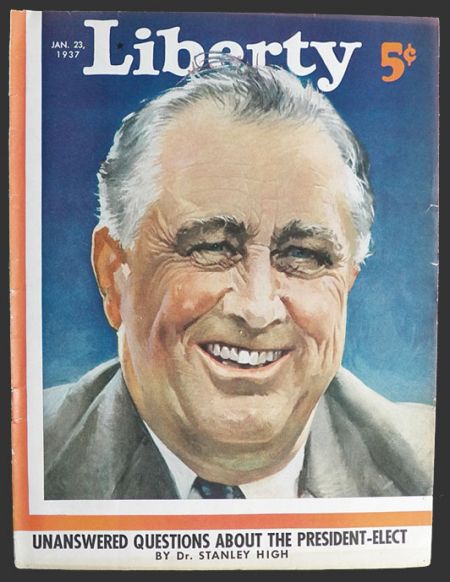 1937 Liberty Magazine Cover ~ Franklin D. Roosevelt, Vintage Magazine ...