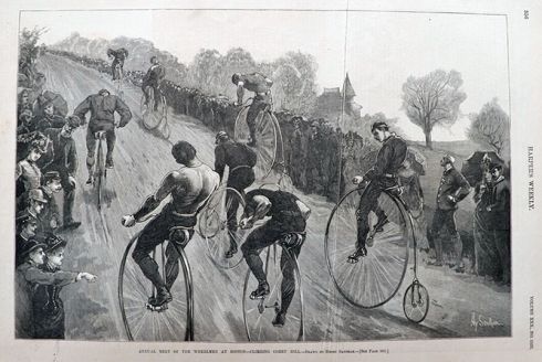 1886 Bicycle High Wheel Wheelmen Cycling ~ Antique Print & Article ...