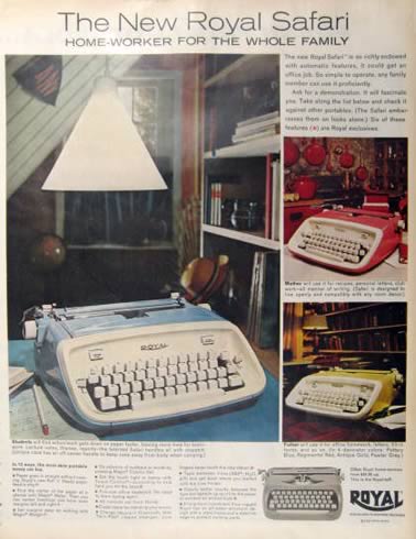 1962 Royal Safari Typewriter Ad, Vintage Ads (Misc)
