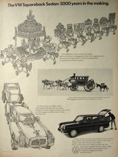 1969 Volkswagen Squareback Sedan Ad ~ 5000 Years in the Making, Classic ...