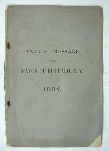 1884 Buffalo NY Mayor's Annual Message ~ Jonathan Scoville Signed ...