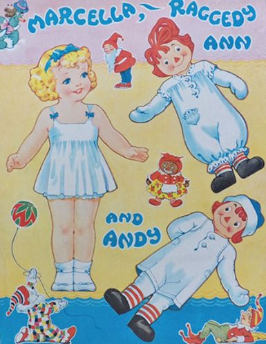 1944 Raggedy Ann & Andy Paper Dolls ~ Original, Uncut ~ Saalfield ...