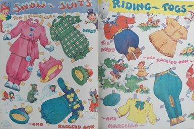 1944 Raggedy Ann & Andy Paper Dolls ~ Original, Uncut ~ Saalfield ...