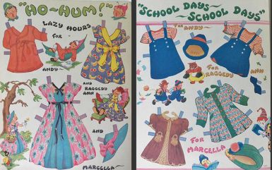 1944 Raggedy Ann & Andy Paper Dolls ~ Original, Uncut ~ Saalfield ...