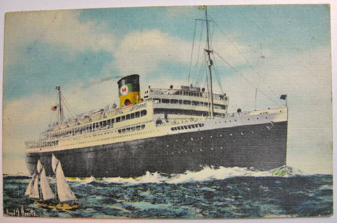 S.S. Argentina Ship Postcard ~ Fred Hoertz, Vintage Postcards ~ Plane ...