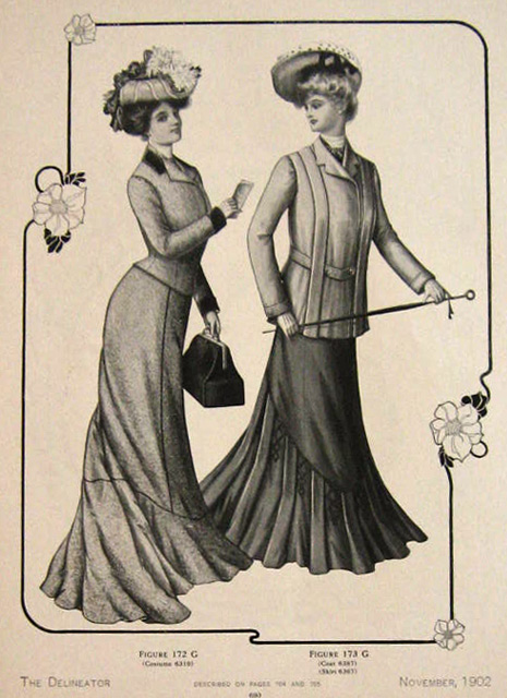 1902 Women's Fashion Print, Antique Fashion Prints