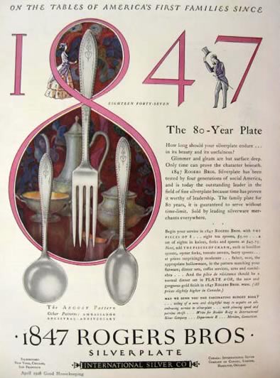 1928 Silverware Ad ~ 1847 Rogers Bros. ~ Argosy Pattern, Vintage ...