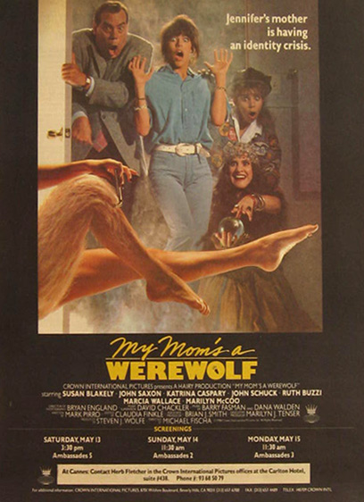 My Mom's a Werewolf 1989 Vintage Movie Ad, Vintage Magazine Ads
